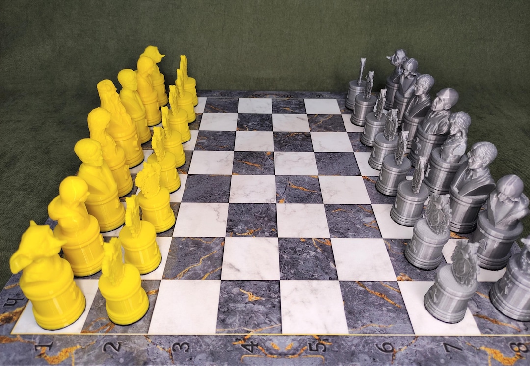 Chess Set High Detailed Chess Set Board Game - Etsy
