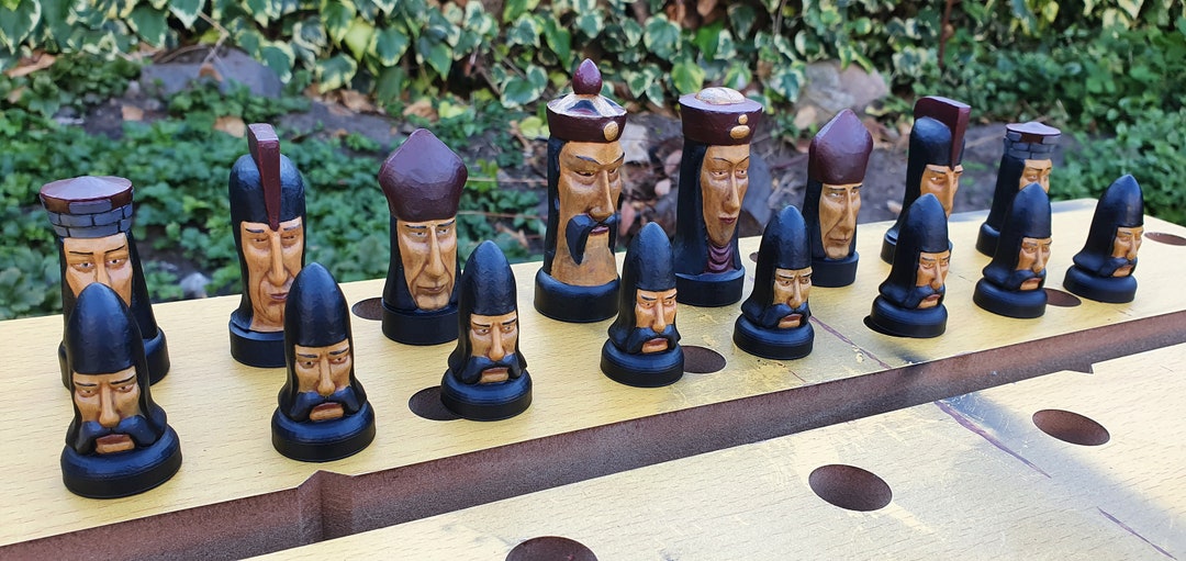 Gothic Chess Set Hand Painted Chess Set - Etsy