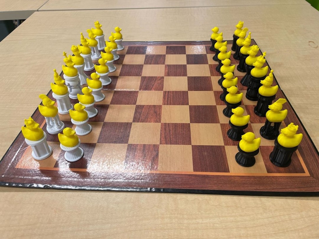 3D Printed Duck Chess Set: High Detail Board Game - Etsy