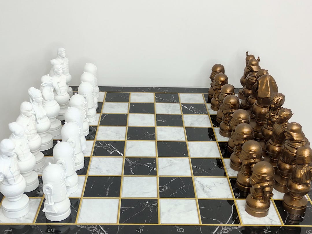 Chess Set High Detailed Chess Set Board Game - Etsy
