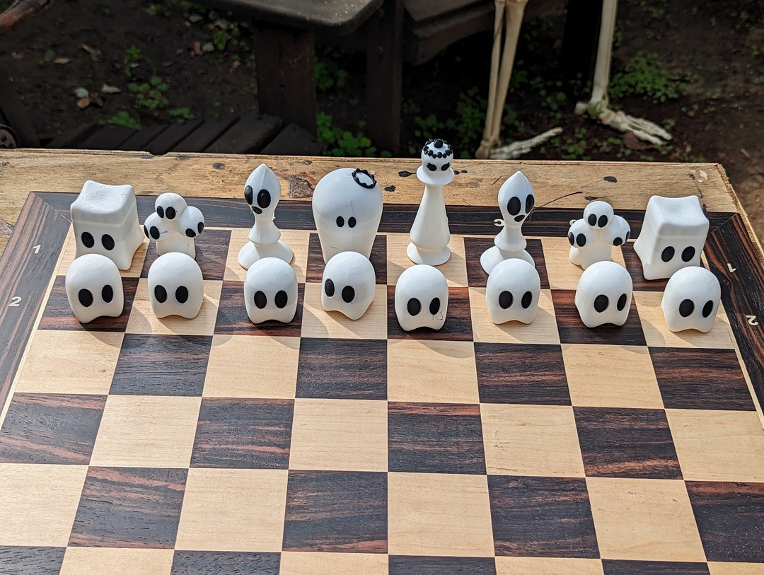 Mini Ghost Chess Set High High Detailed Chess Set Board Game - Etsy