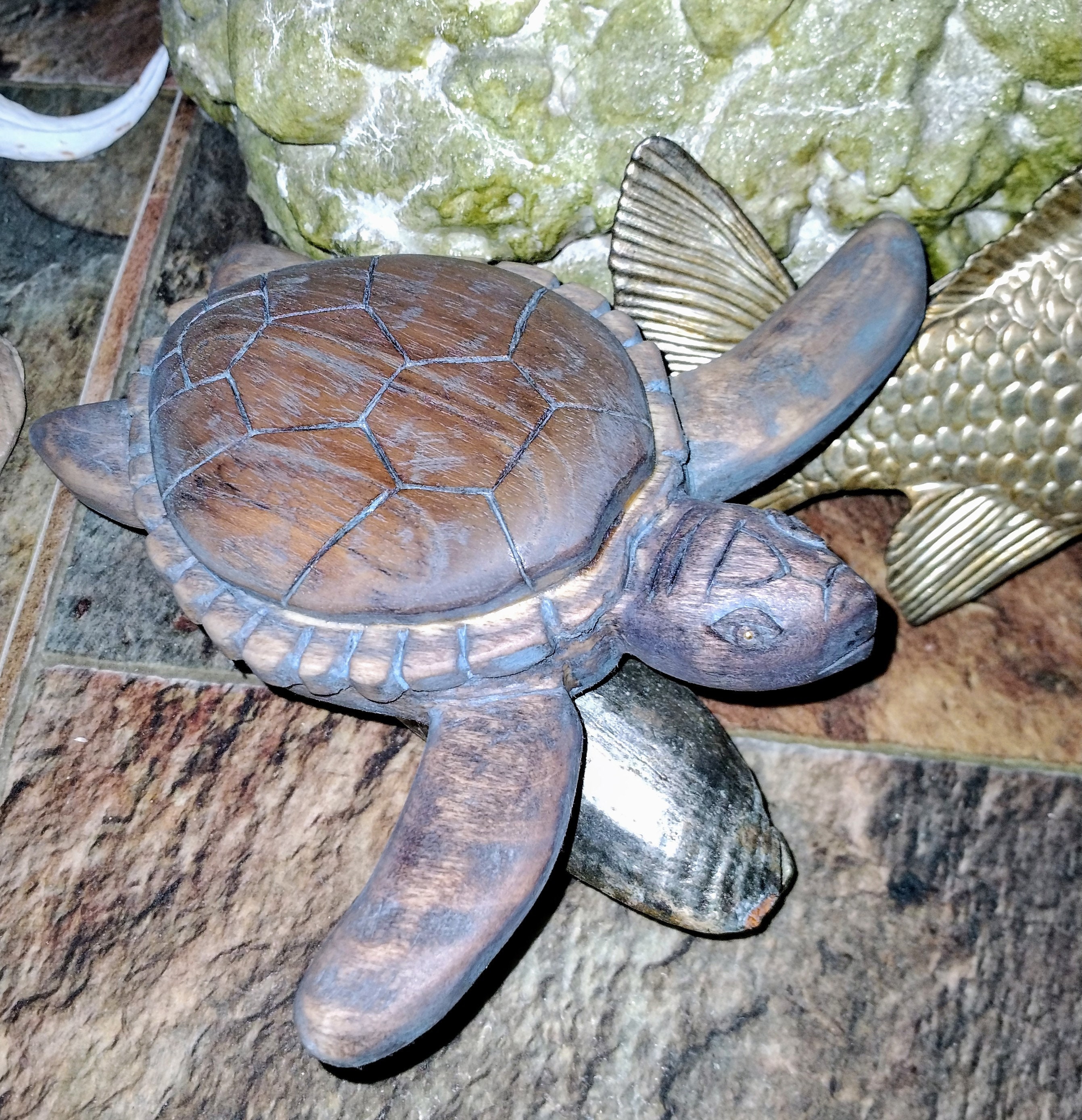 Hand Carved Sea Turtle - Etsy