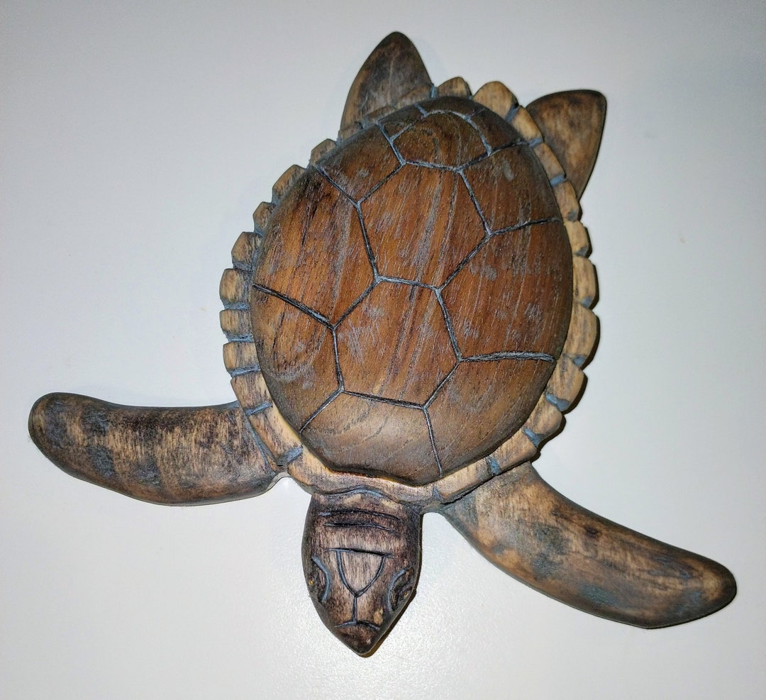 Hand Carved Sea Turtle - Etsy