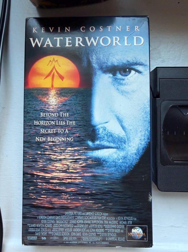 Waterworld (VHS-1995) Kevin Costner, Post-apocalyptic Adventure - Etsy