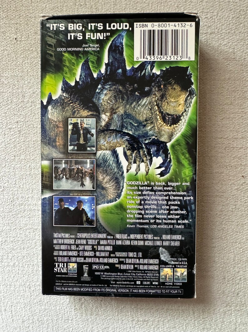 Godzilla [1998-VHS] - Etsy