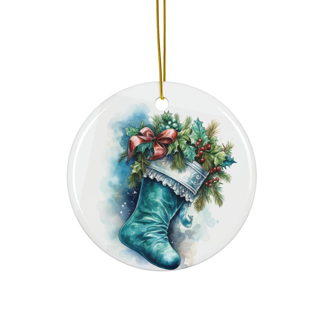 Magical Stocking Ceramic Ornament - Etsy