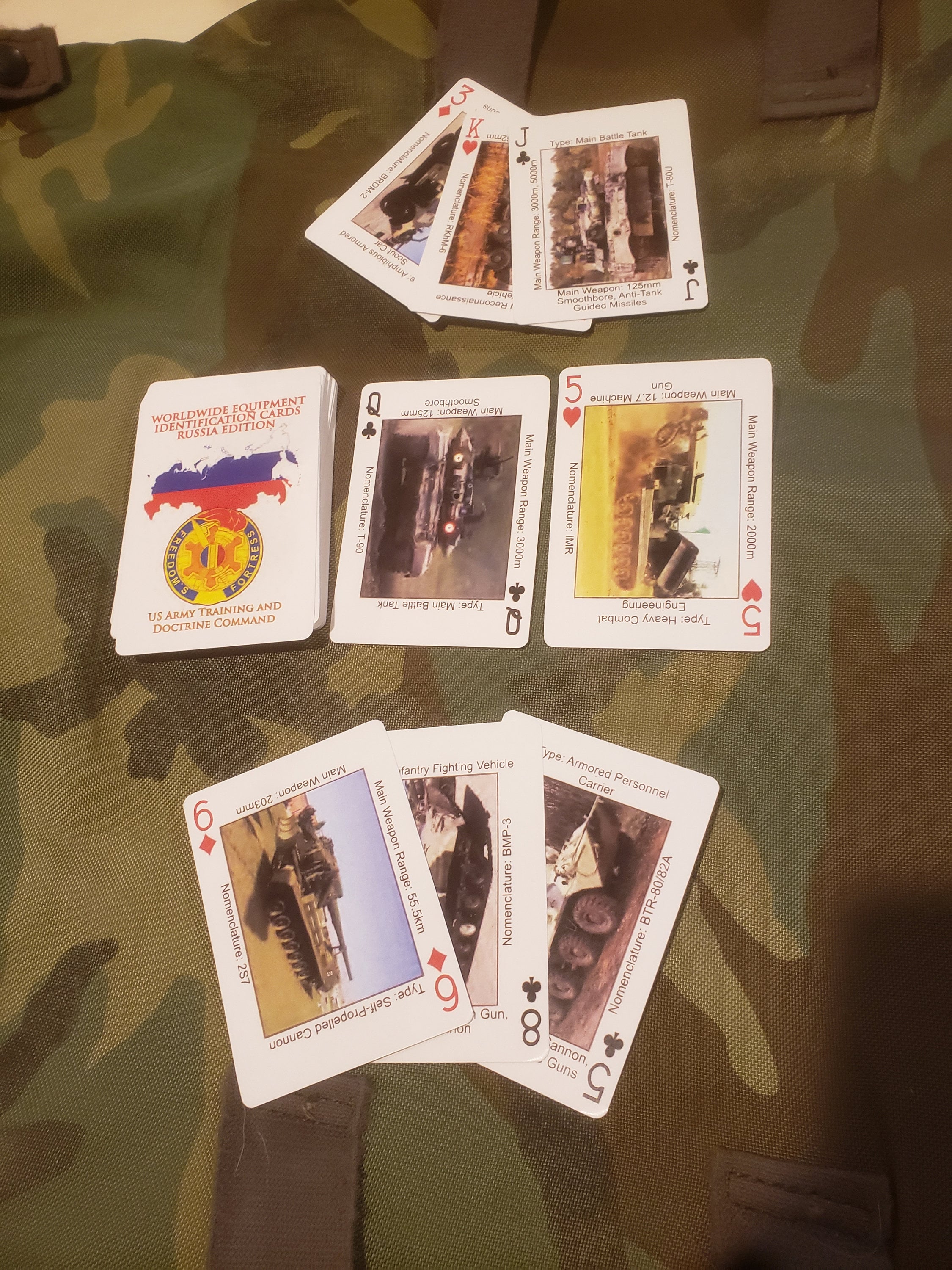 US Army Tank Armor Identification Playing Cards - Russian Soviet ID ...