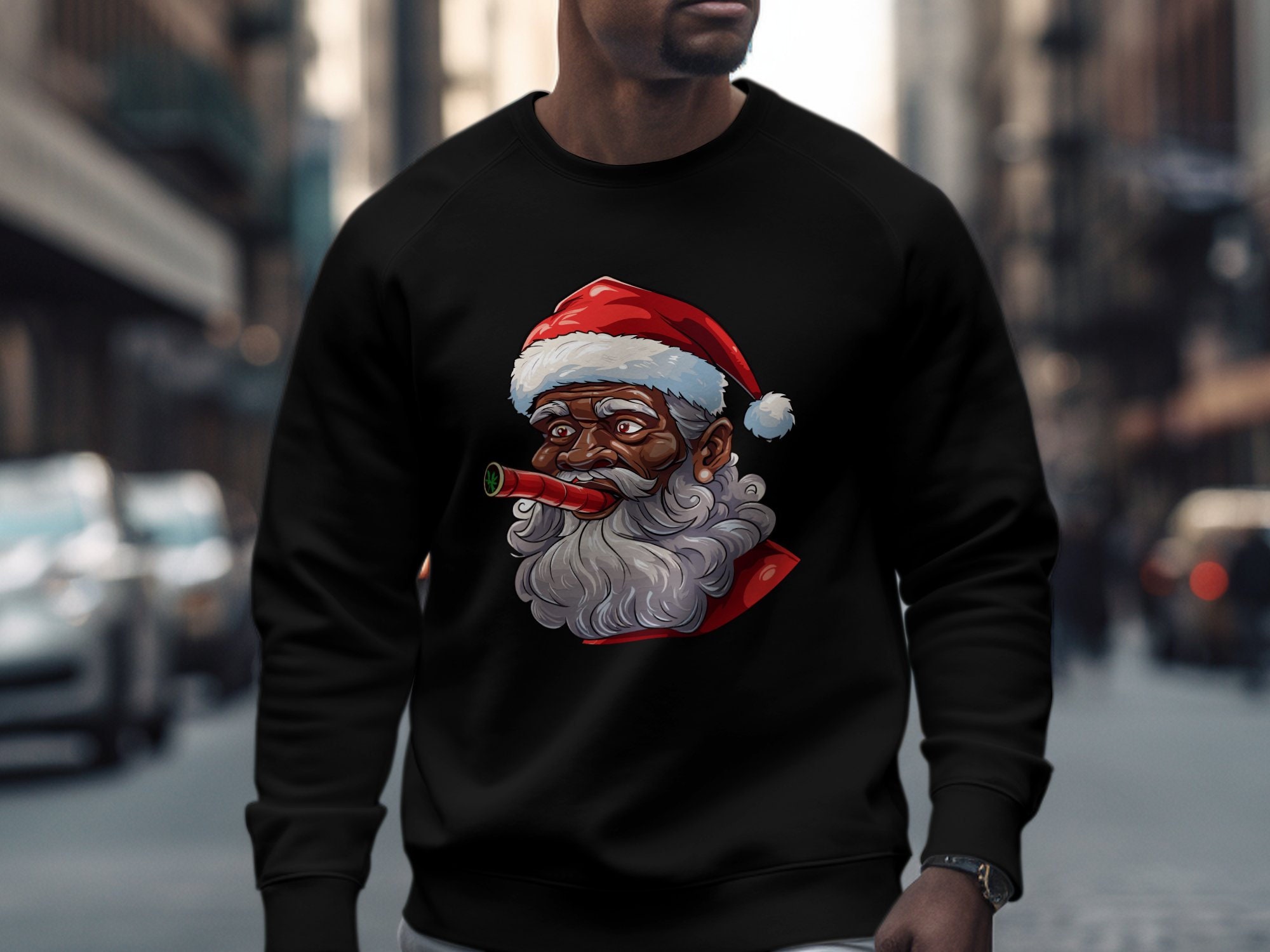 Smoking Xblack Santa Head SVG Clip Art Png Eps Commerical Use Vector ...