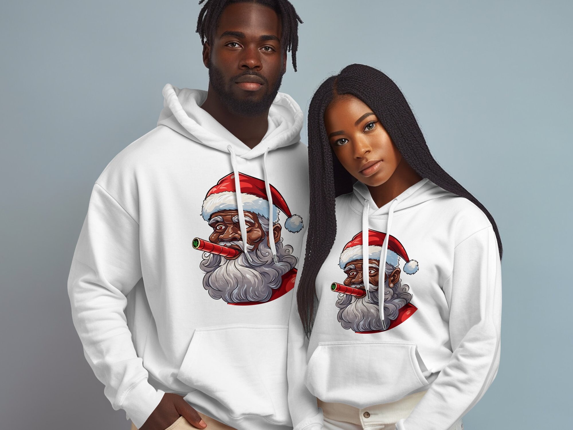 Smoking Xblack Santa Head SVG Clip Art Png Eps Commerical Use Vector ...