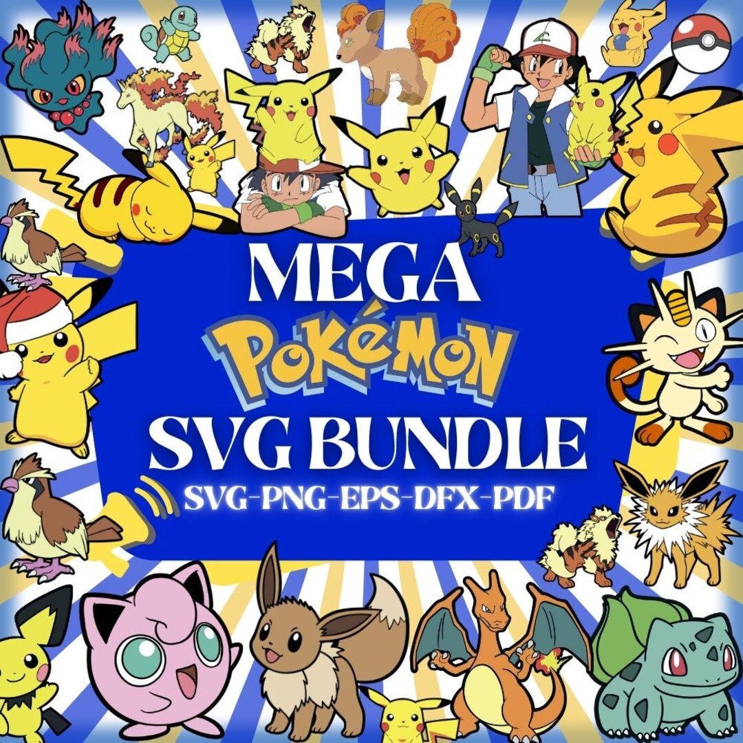SVG Bundle Pokemon Designs Layered Items | PNG Files Cute, Layered ...