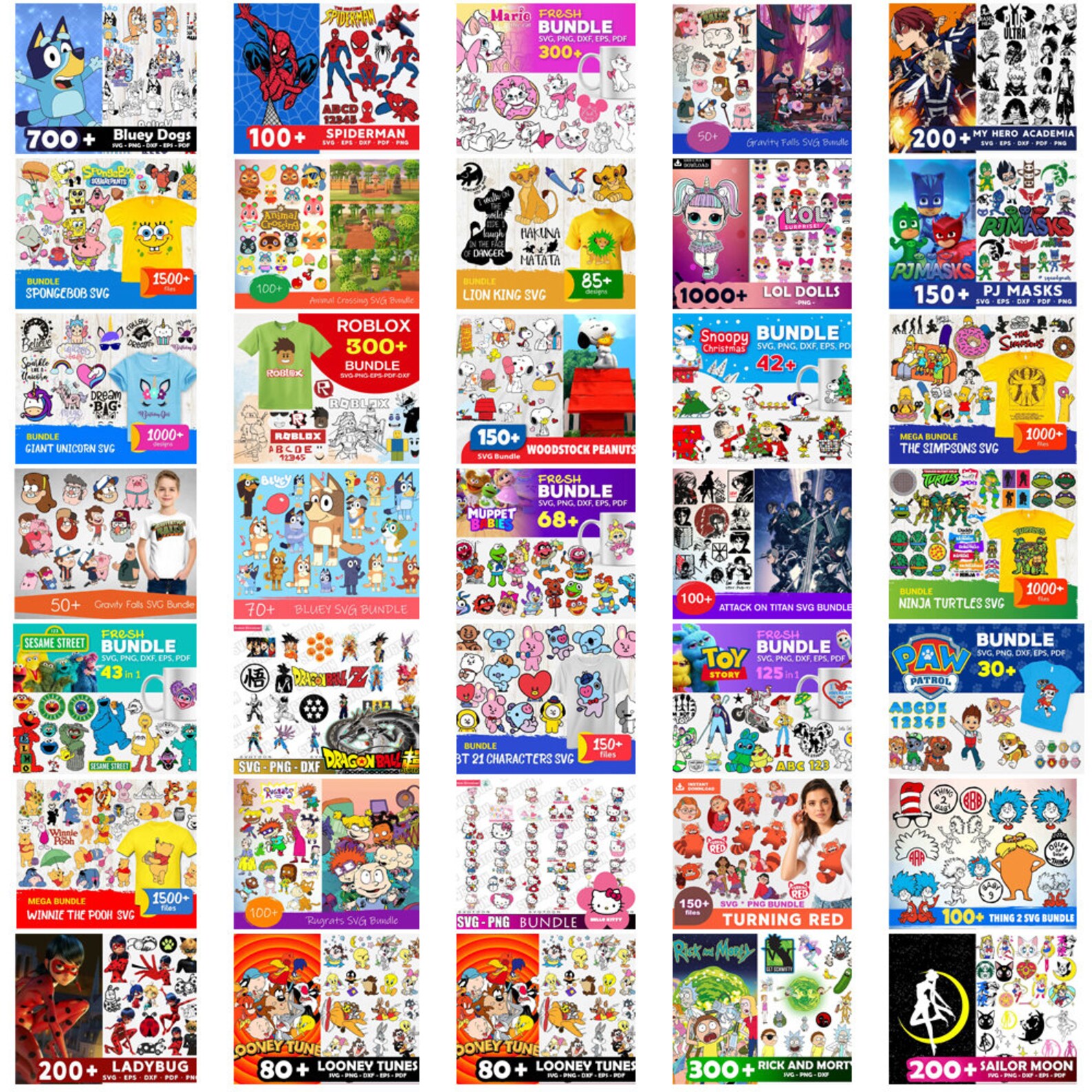 MEGA Cartoon Mega Svg, 90s Cartoon Network Svg Bundle, Cartoon ...