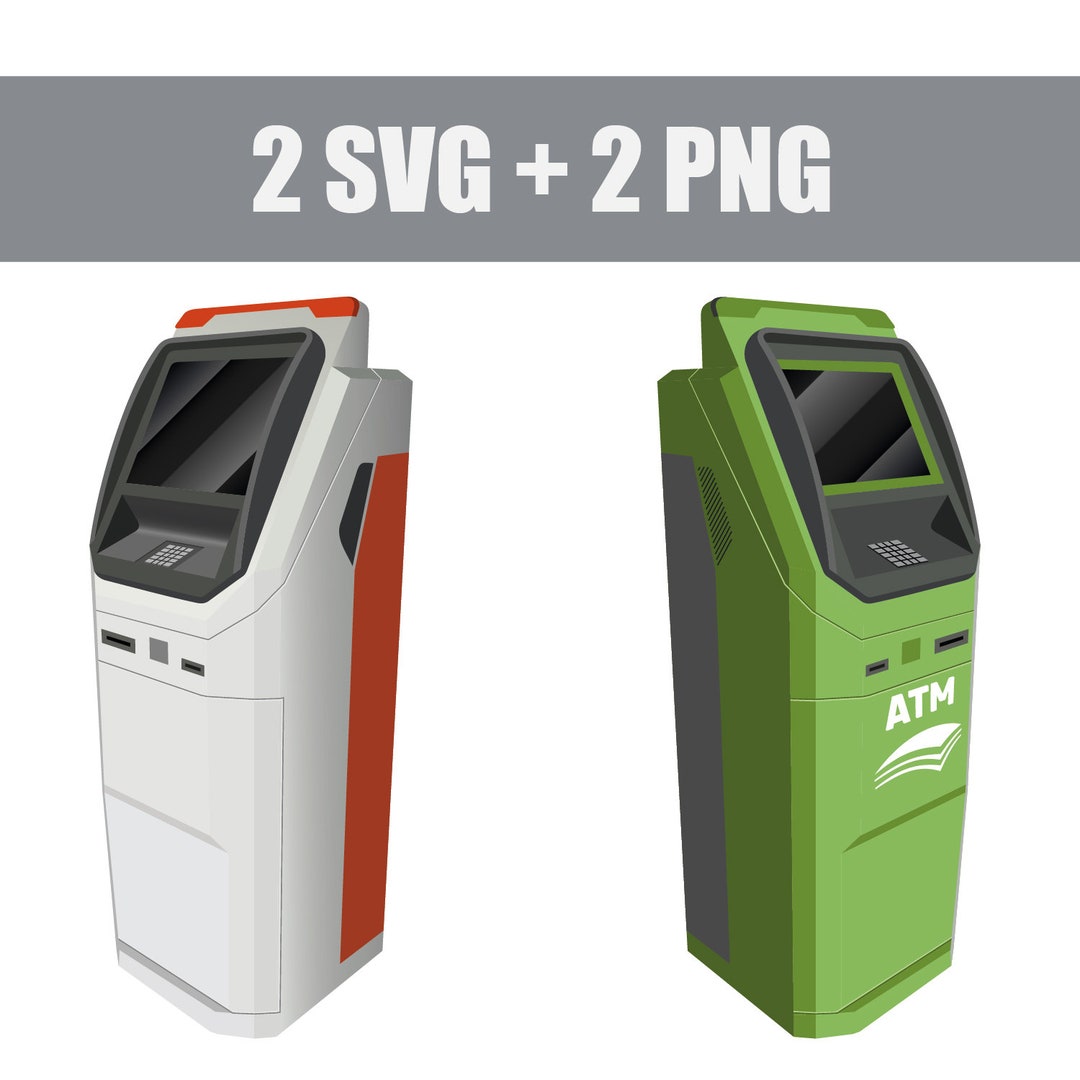 Vector ATM in SVG Format, Cash Dispensing, Business and Finance ...