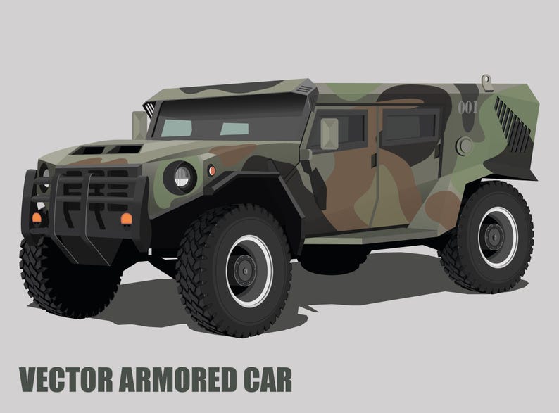 Vector Digital Set of Armored Vehicles in SVG, EPS and PNG Formats ...