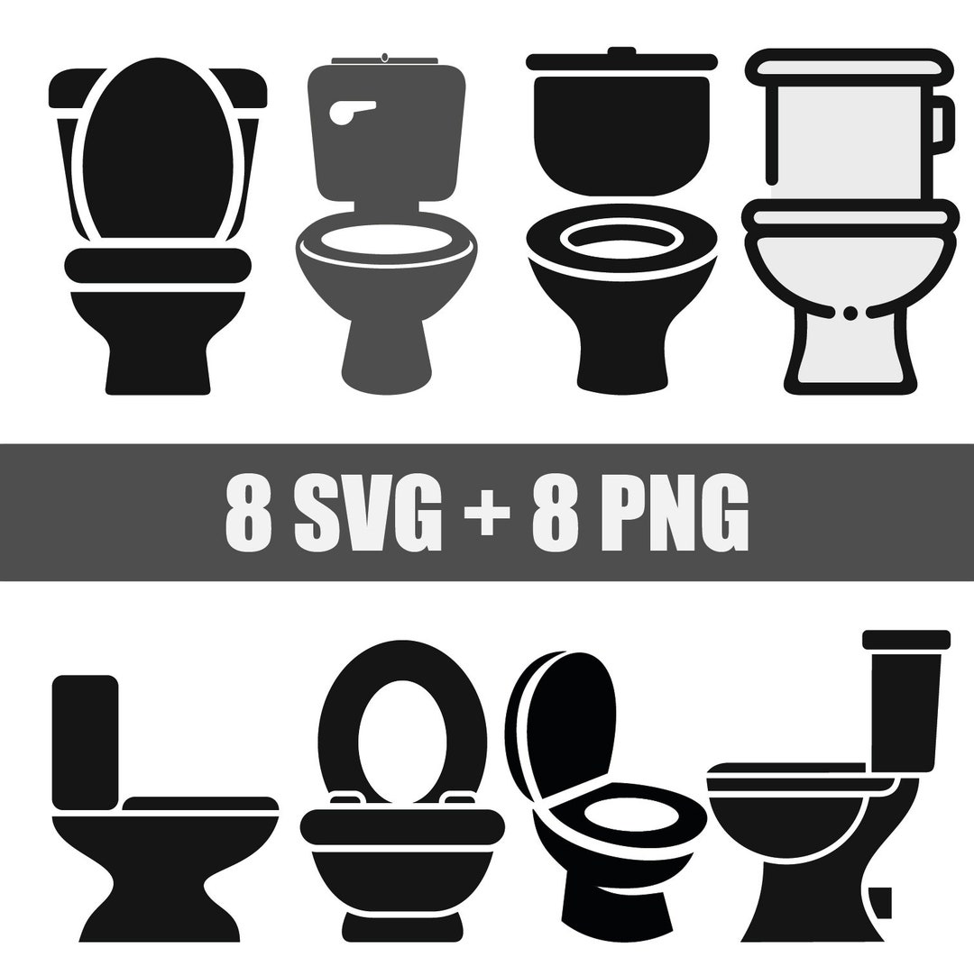 Vector Toilets in SVG Format, Vector Icons of Toilets, Plumbing ...
