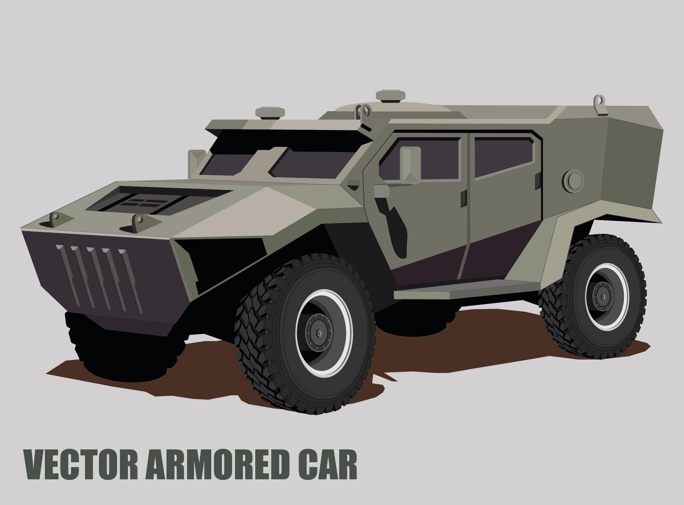 Vector Digital Set of Armored Vehicles in SVG, EPS and PNG Formats ...