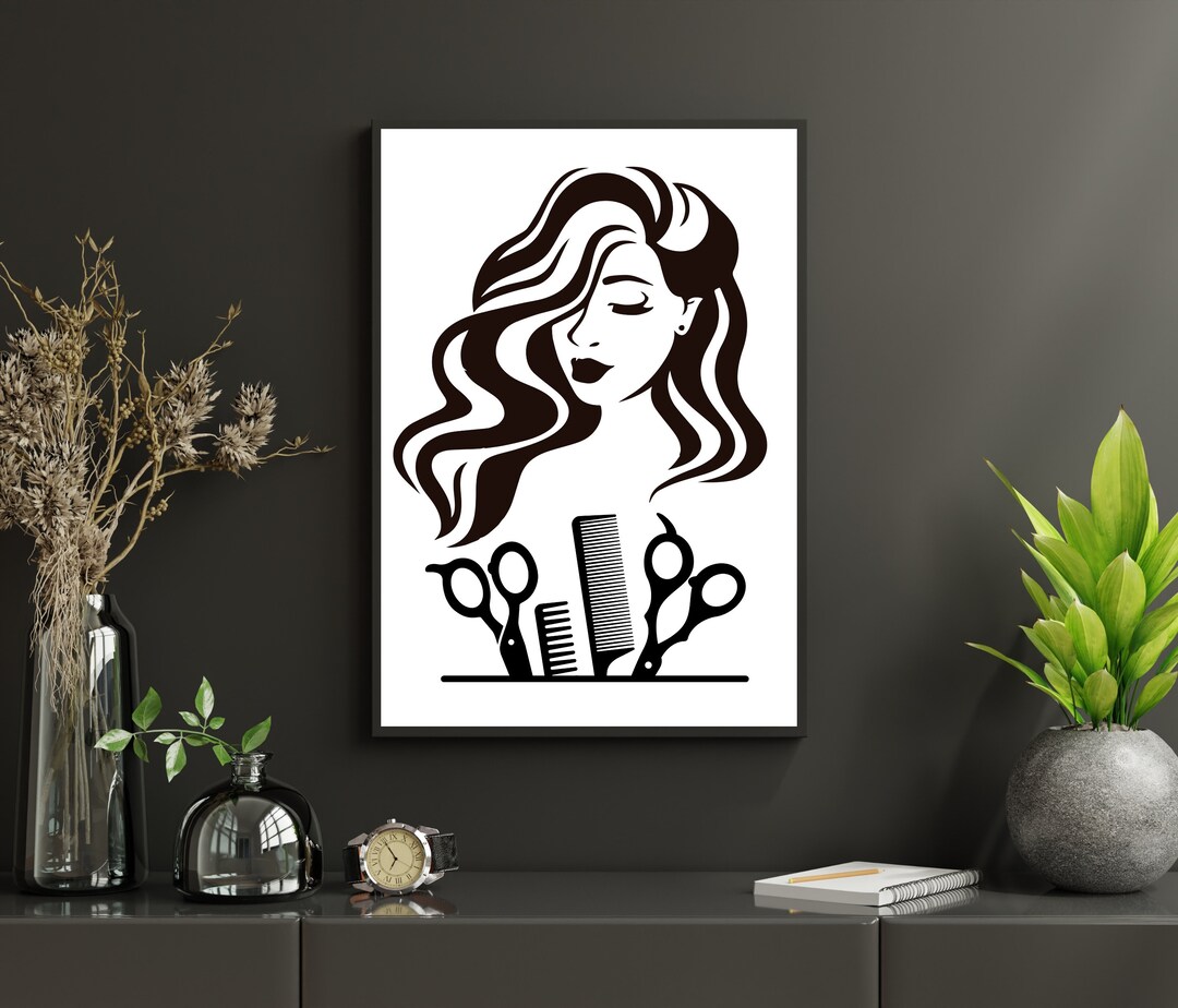 Salon Art Decor Barbershop Art Decor Hair Care Art Hair School Art ...