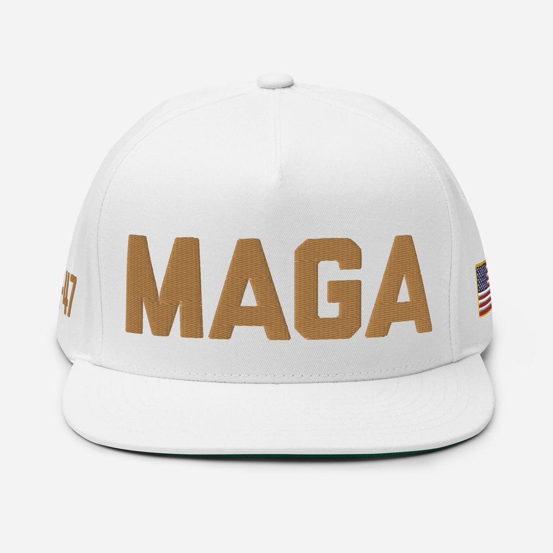 MAGA 3D Puff Hat Limited Edition Vintage Gold With 4 Embroideries - Etsy