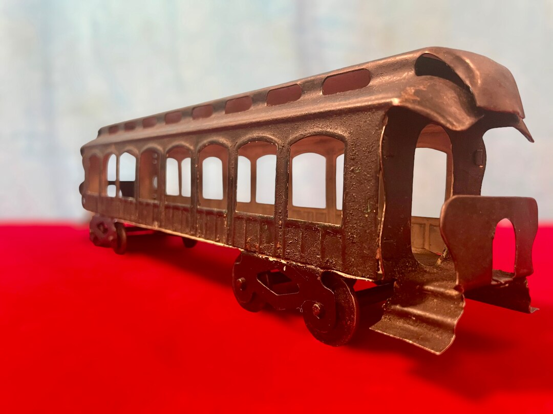Vintage Tin Metal Train Car - Etsy