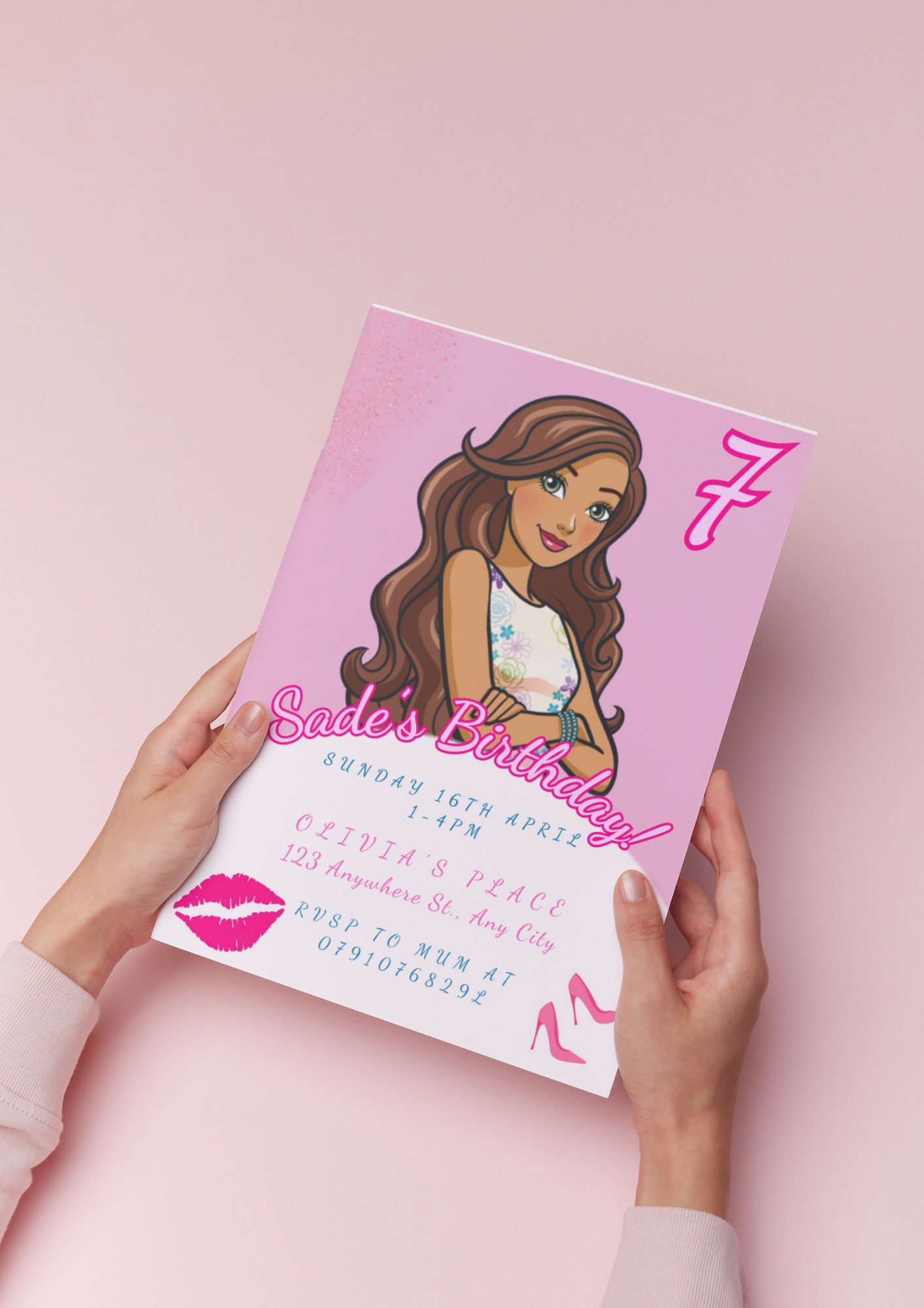 Barbie Party Customisable Downloadable Invitation Girl Party Invite ...