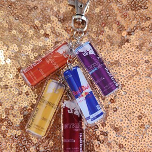 Red Bull Handmade Multi Charmed Cute Dangling Keychains - Etsy
