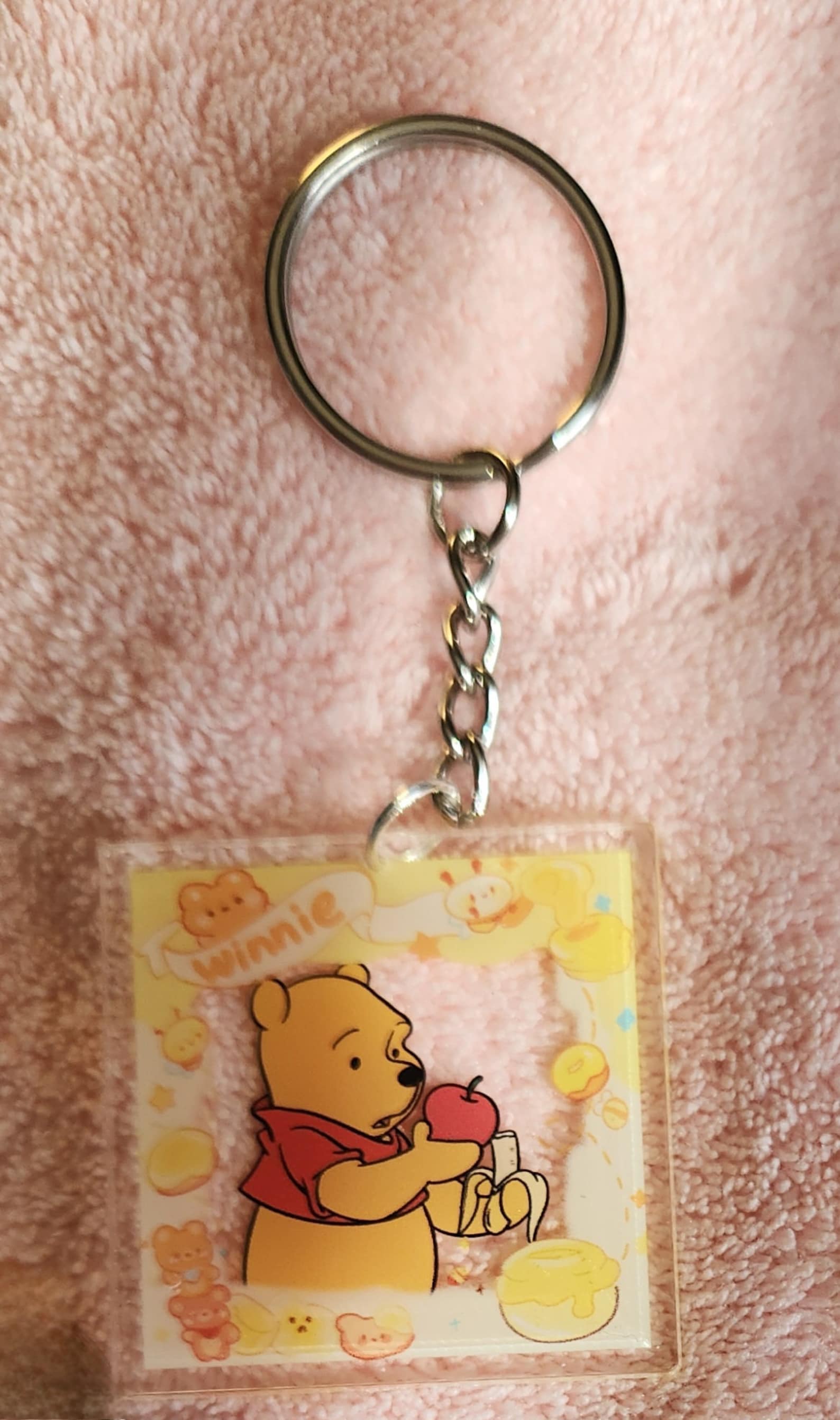 Winnie the Pooh Bear Square Acrylic Keychains - Etsy