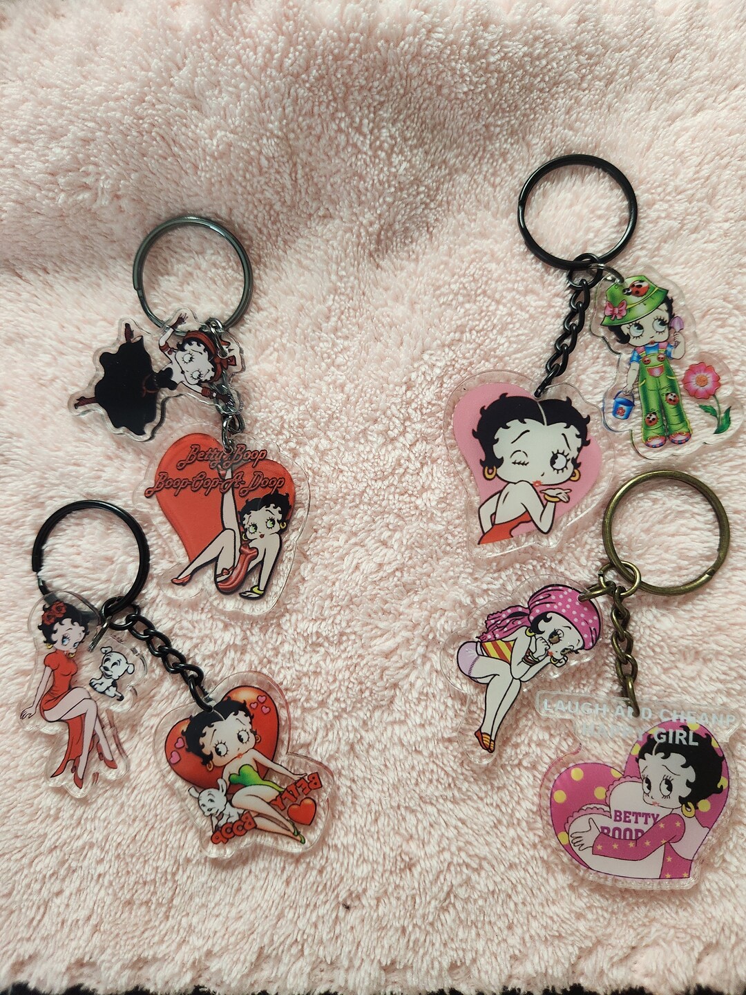 Betty Boop Double Charmed Acylic Keychains - Etsy