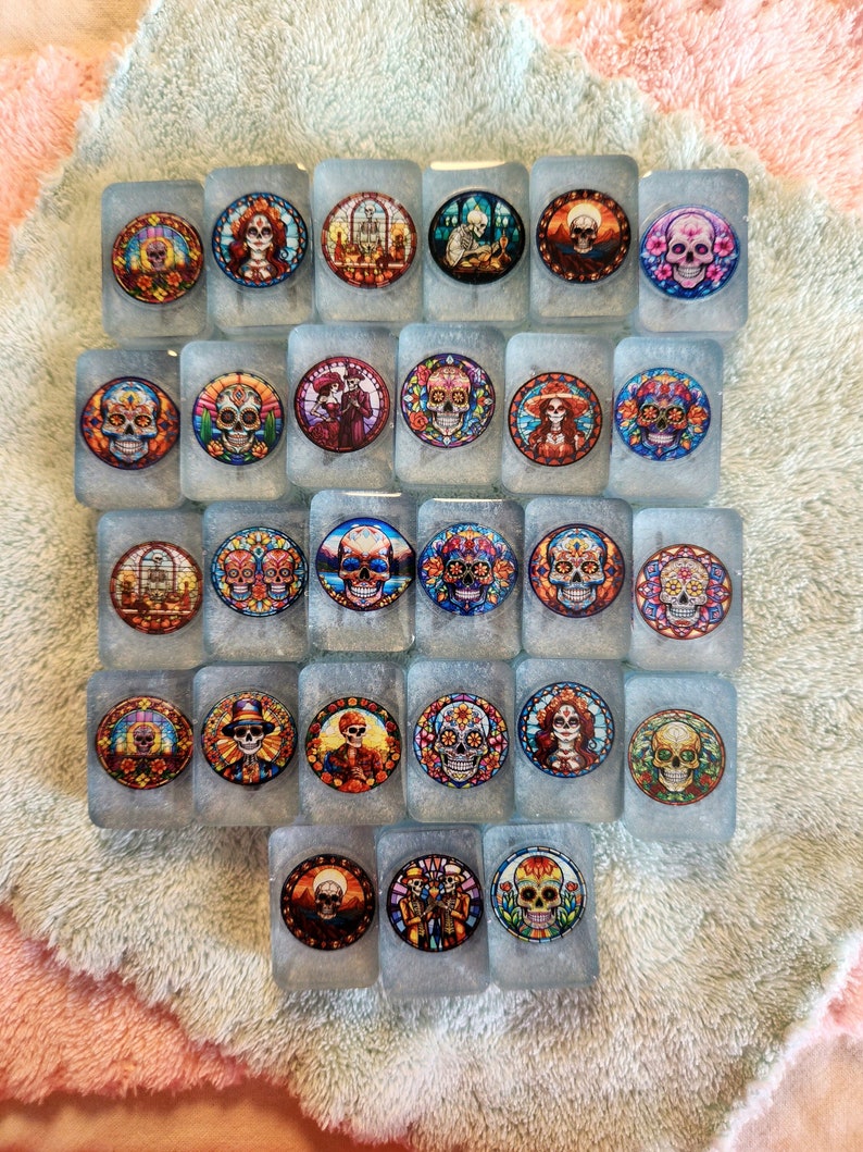 Skull Alphabet Rune Resin Set - Etsy
