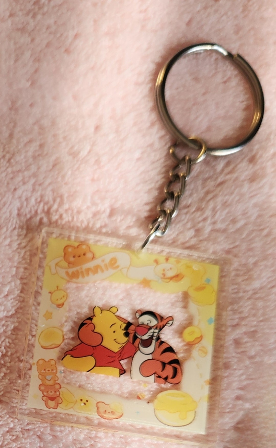 Winnie the Pooh Bear Square Acrylic Keychains - Etsy