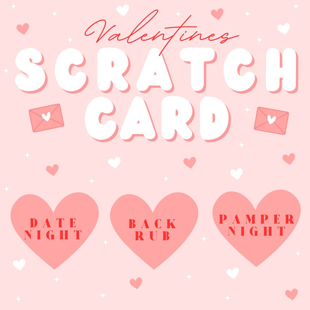 Valentines Day Scratch Card - Etsy