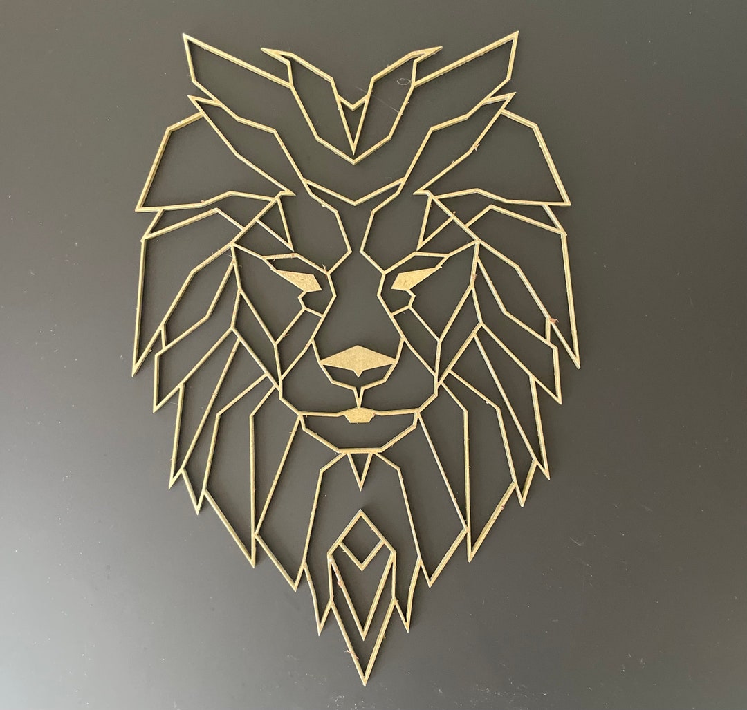 Laser Engraved Lion Wall Art | Mandala Lion Head | Carved Wood Lion ...