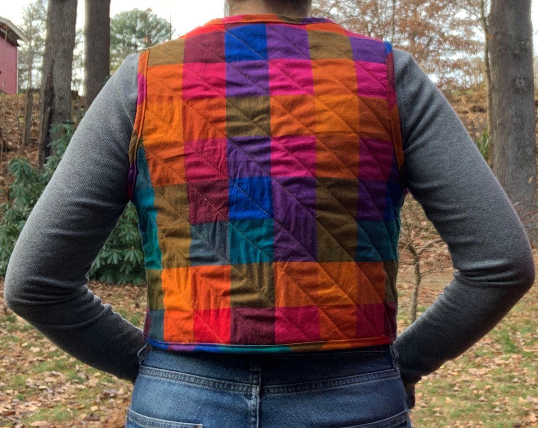 Reversible Handmade Quilted Vest Colorful - Etsy