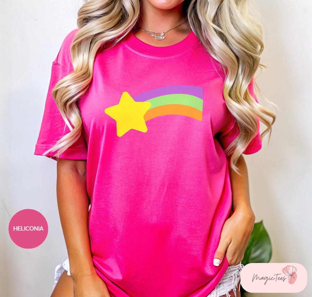 Mabel Rainbow Star T-shirt Cozy Shirt for Cartoon Fans Colorful Star ...