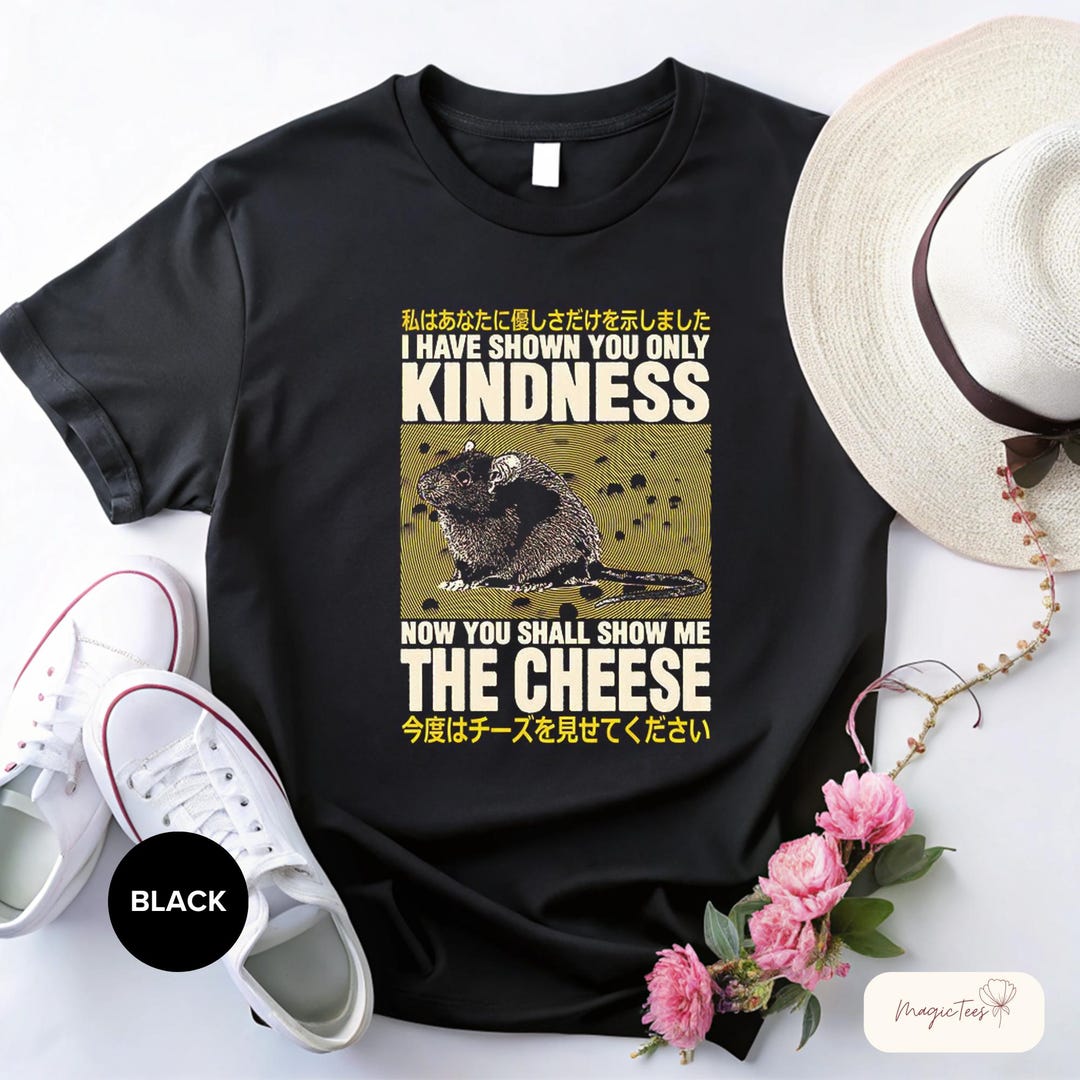 Show Me the Cheese Rat T-shirt Funny Rodent Humor Tee Animal Lover Gift ...