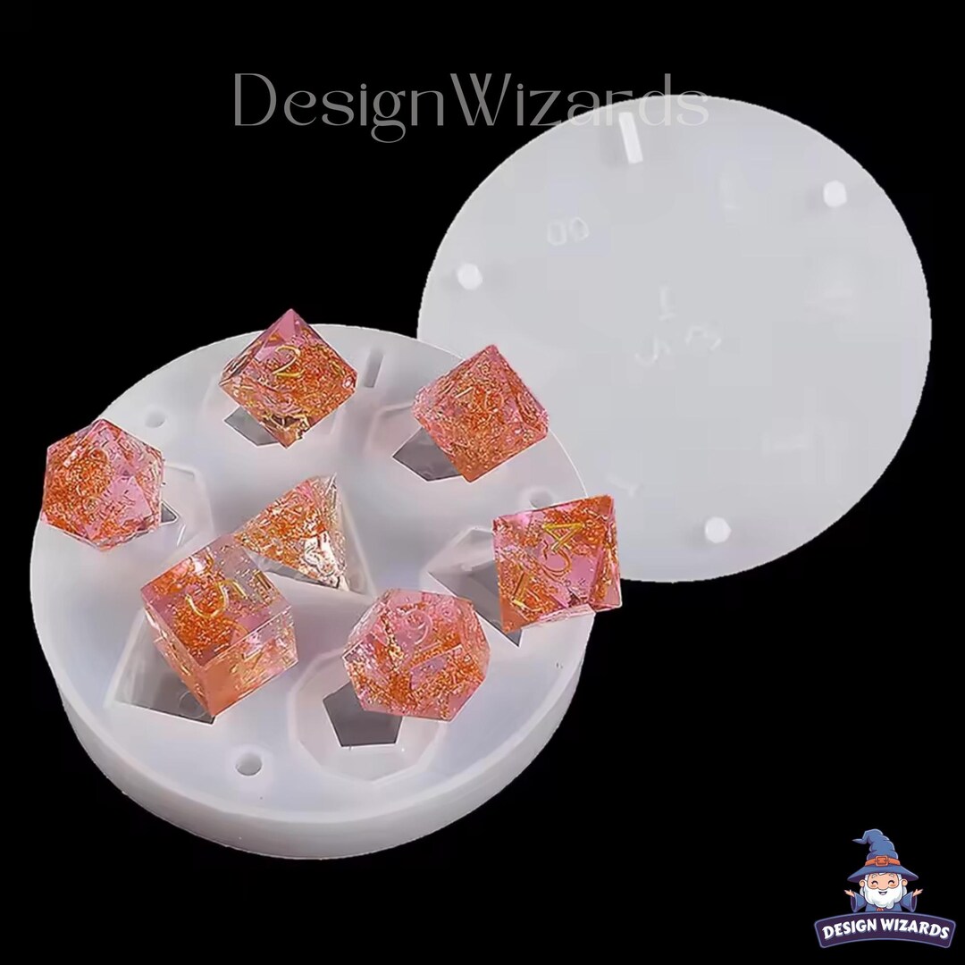 Dnd Dice Mold Set With Geode Blanks, D6 and D4 Resin Casting Mold ...