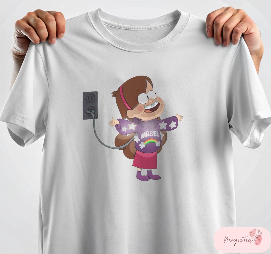 Mabel Pines Plugged T-shirt Custom Cartoon Art Shirt, Dipper and Mabel ...