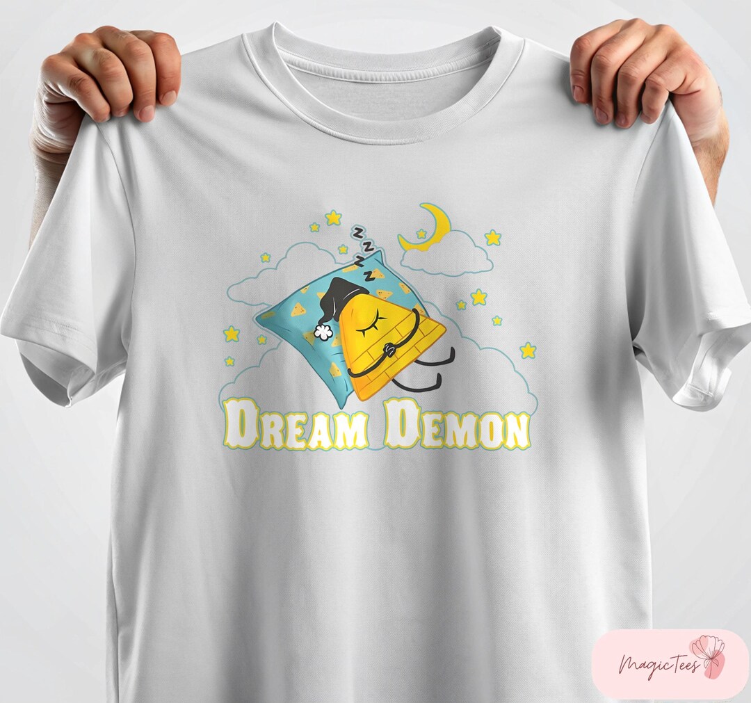 Bill Cipher Sleeping Demon T-shirt Custom Cartoon Art Shirt, Dipper and ...