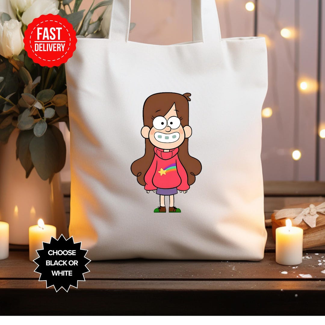 Mabel Pines Tote Bag Dipper Mabel Friends Iconic Cartoon Inspired Tote ...