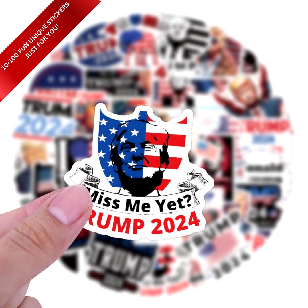 Donald Trump 10 100 PCS Stickers Pack 2024 Election MAGA Decals, Funny ...