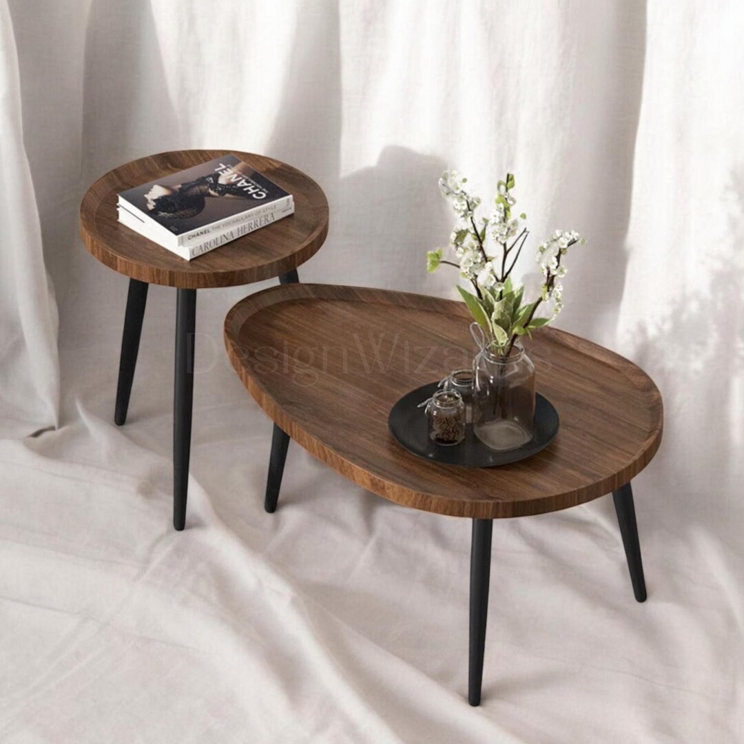 Modern Nesting Coffee Table Set Modern and Rustic Living Room Tables ...