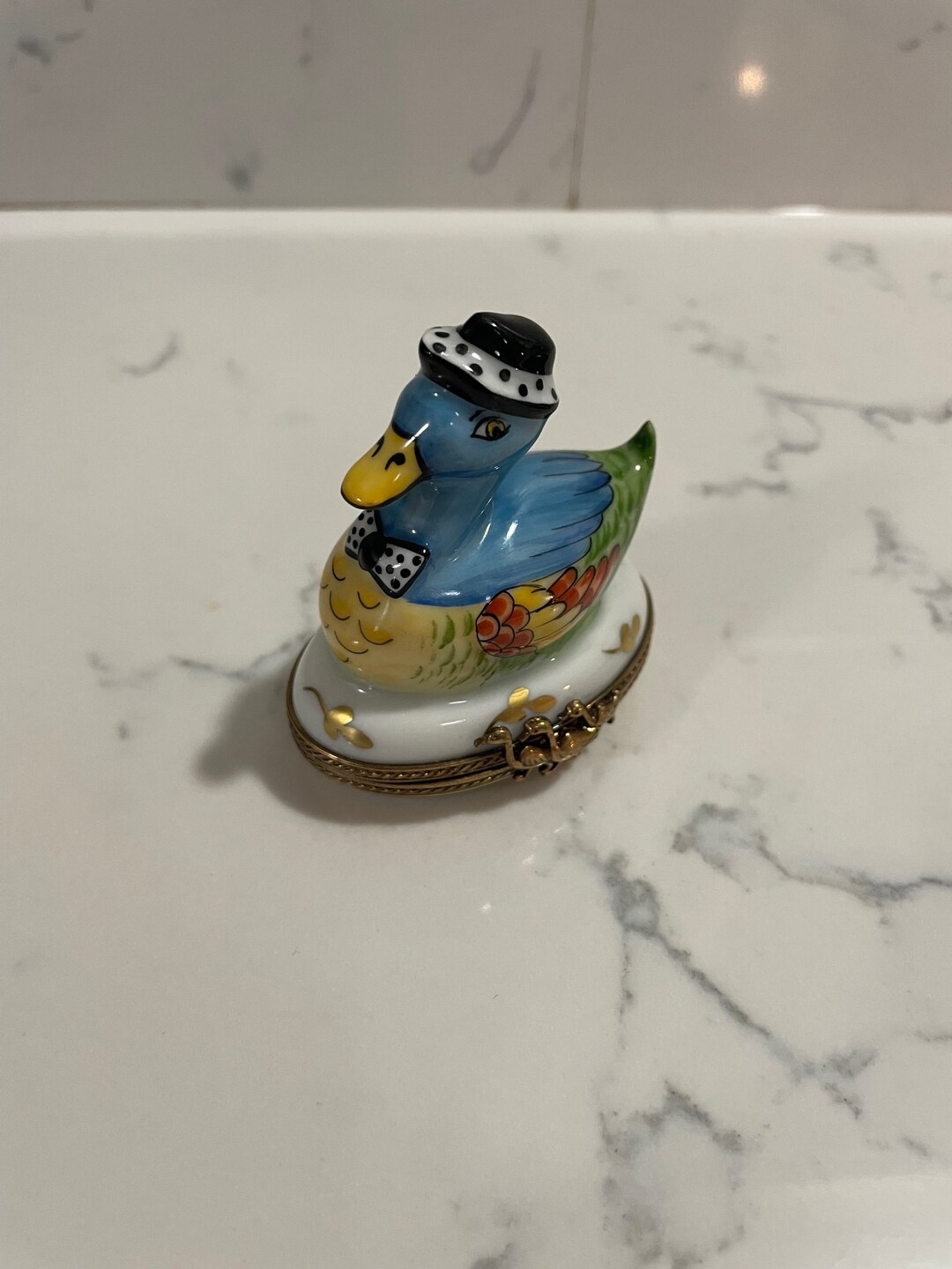 Vintage Rare Fancy Duck Limoges Box by French Accents - Etsy