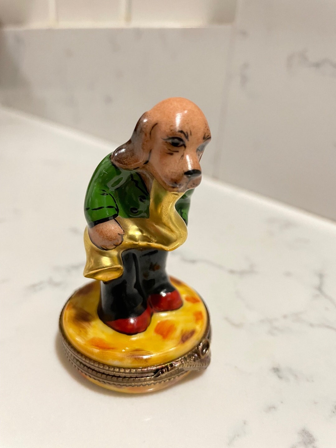Vintage Rare Saxophone Dog Limoges Box - Etsy