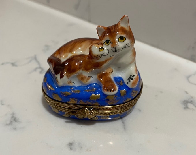 Vintage Limited Edition Cats Limoges Box - Etsy