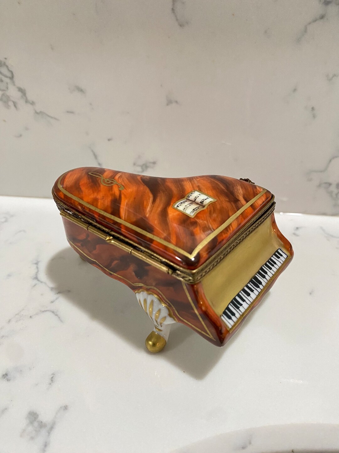 Vintage Rare Large Baby Grand Piano With Gold Limoges Box by French ...