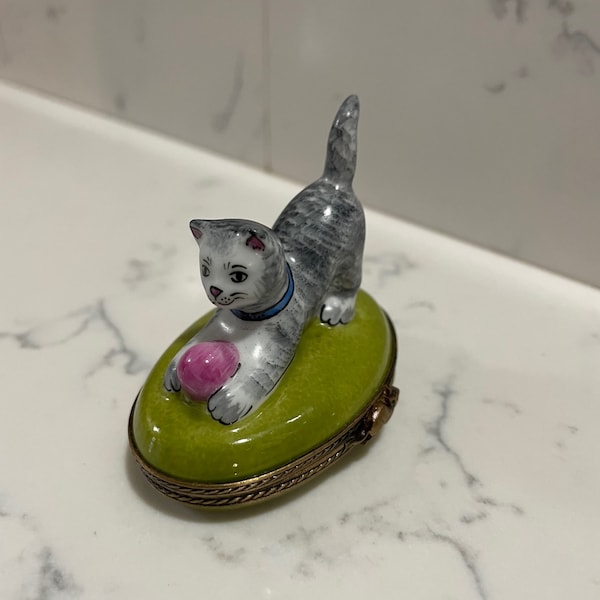 Limoges Cat - Etsy