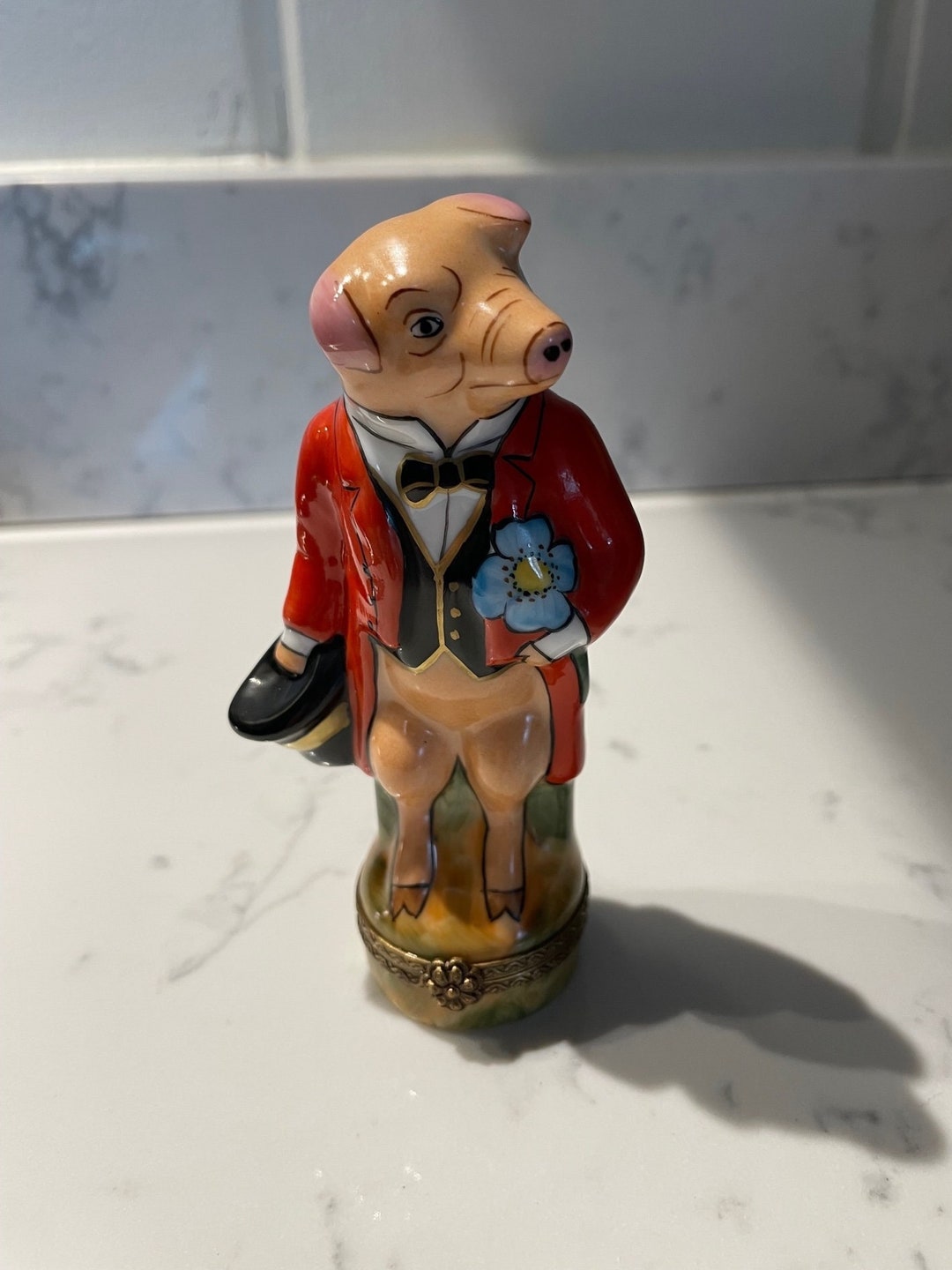 Vintage Rare Pig Limoges Box French Accents - Etsy