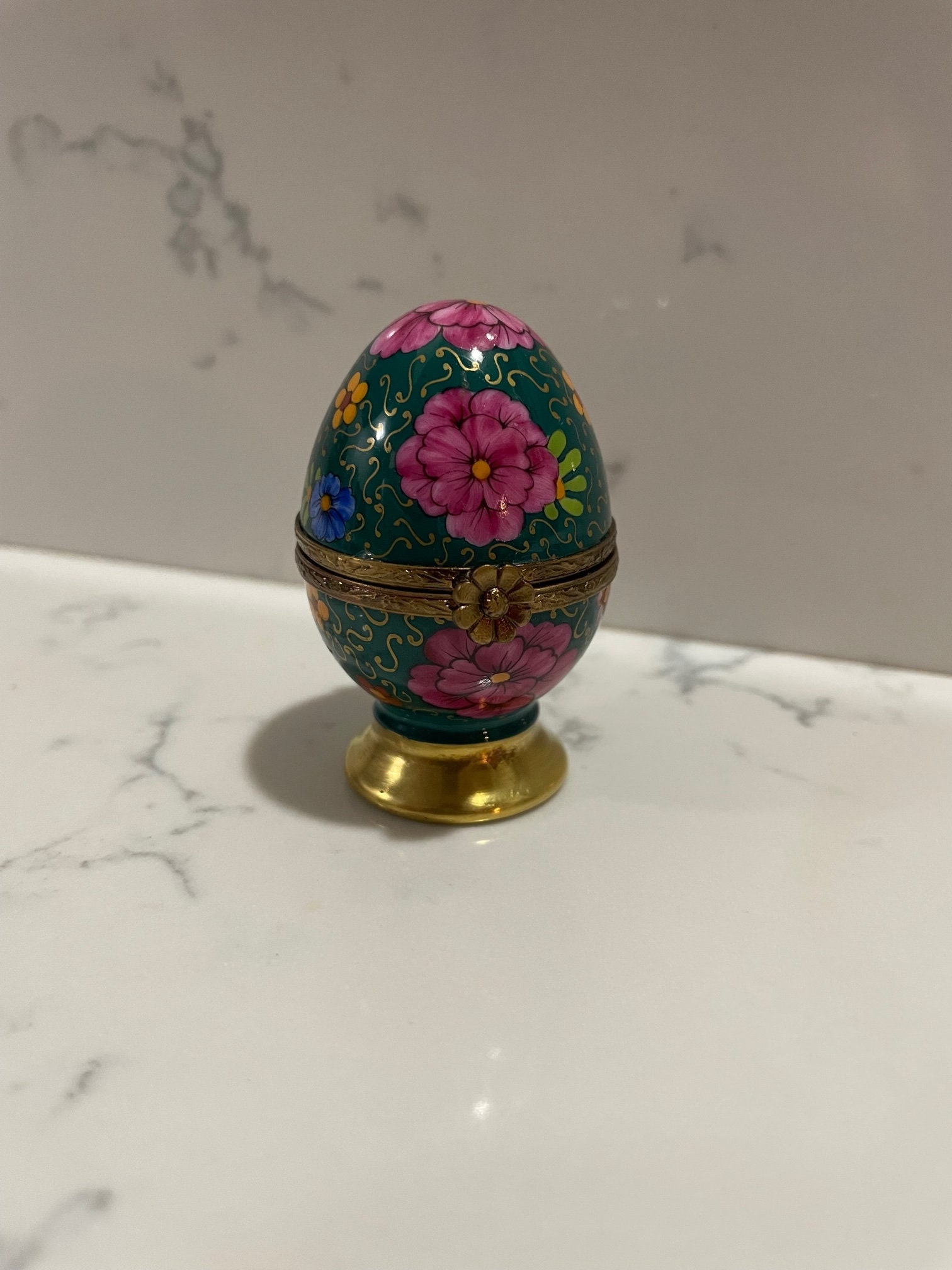 Rare Limited Edition Tropical Floral Egg With Perfume Limoges Box ...