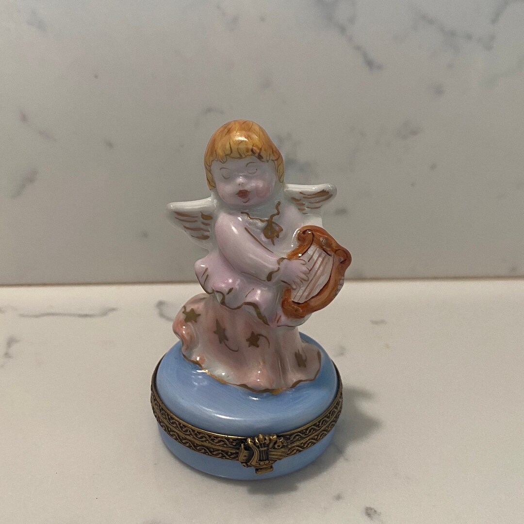 Limited Edition Small Musical Angel Limoges Box by French Accents Peint ...