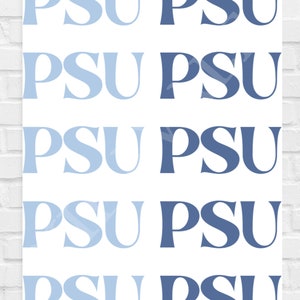 Penn State Preppy Wall Art - Set of Four Digital Prints - Etsy