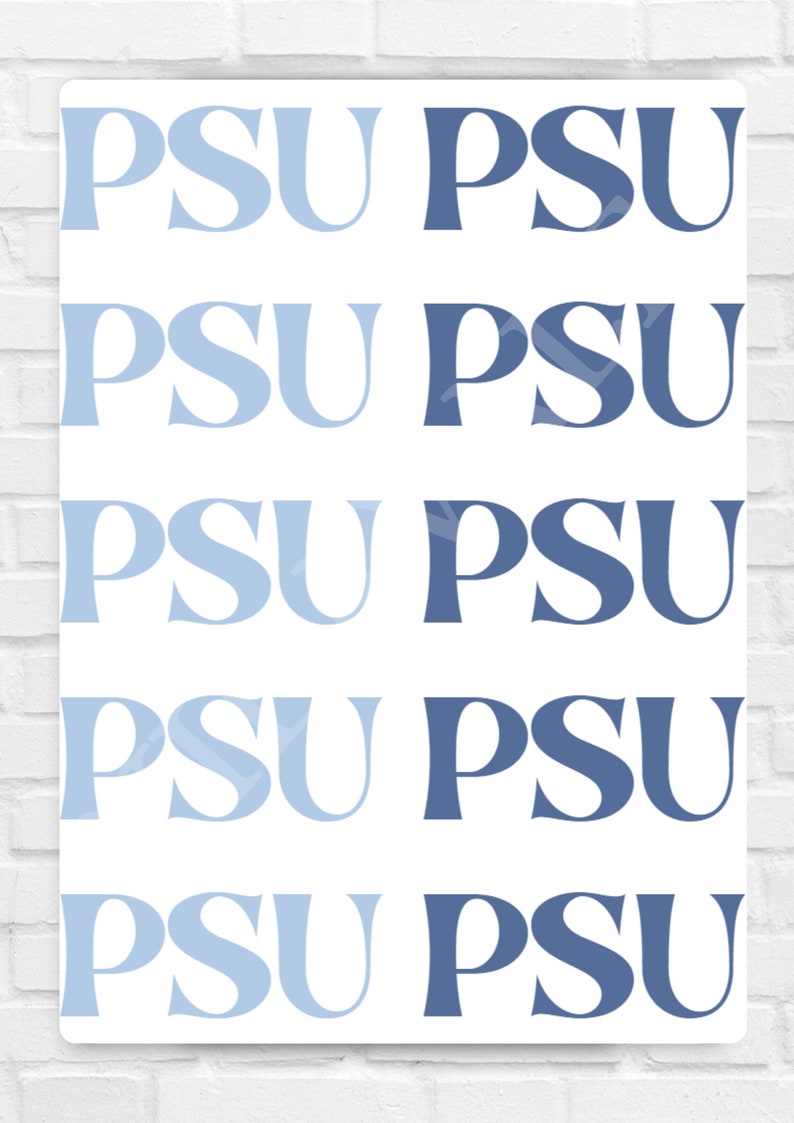 Penn State Preppy Wall Art - Set of Four Digital Prints - Etsy