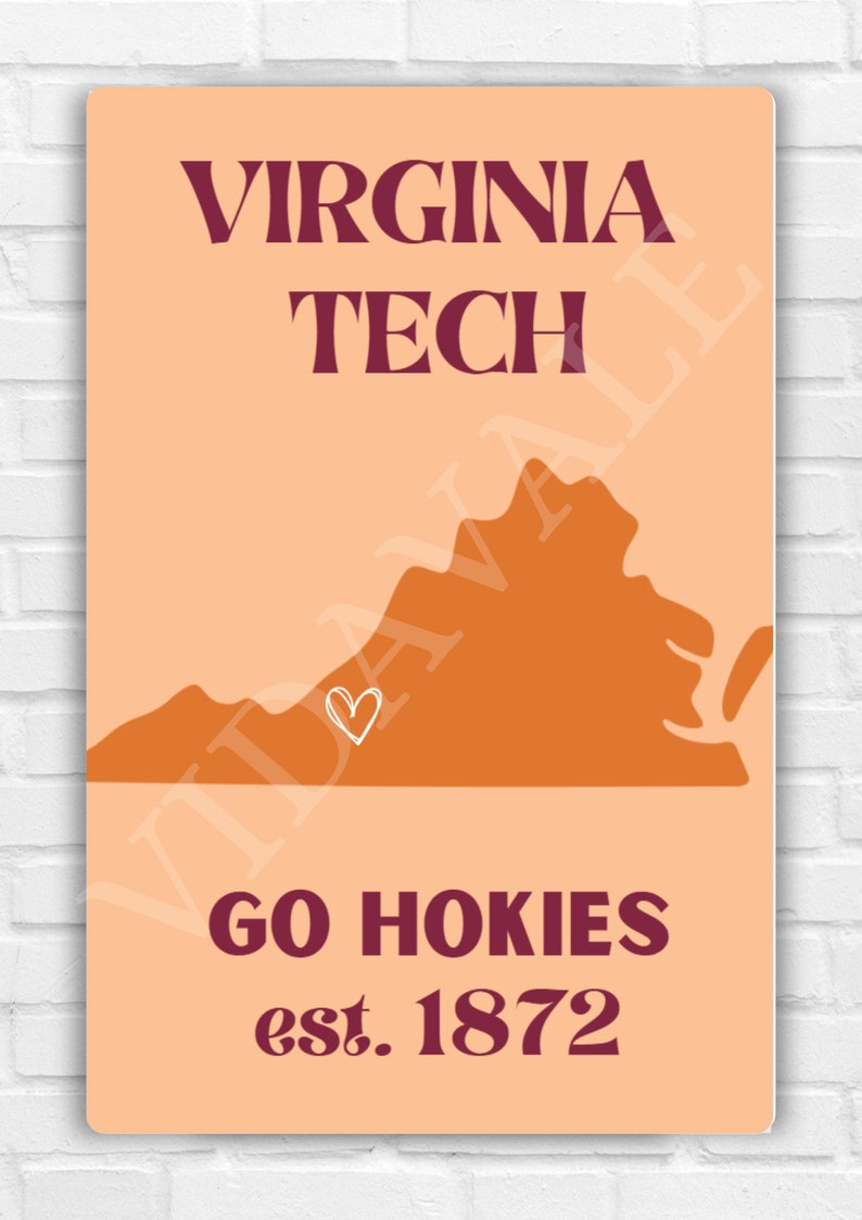 Virginia Tech Preppy Wall Art - Set of Four Digital Prints - Etsy